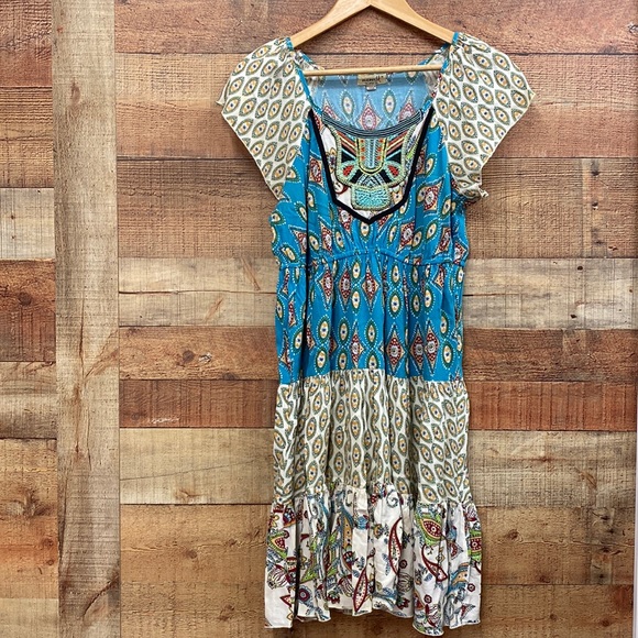 ONE WORLD | Dresses | One World Paisley Peasant Dress | Poshmark